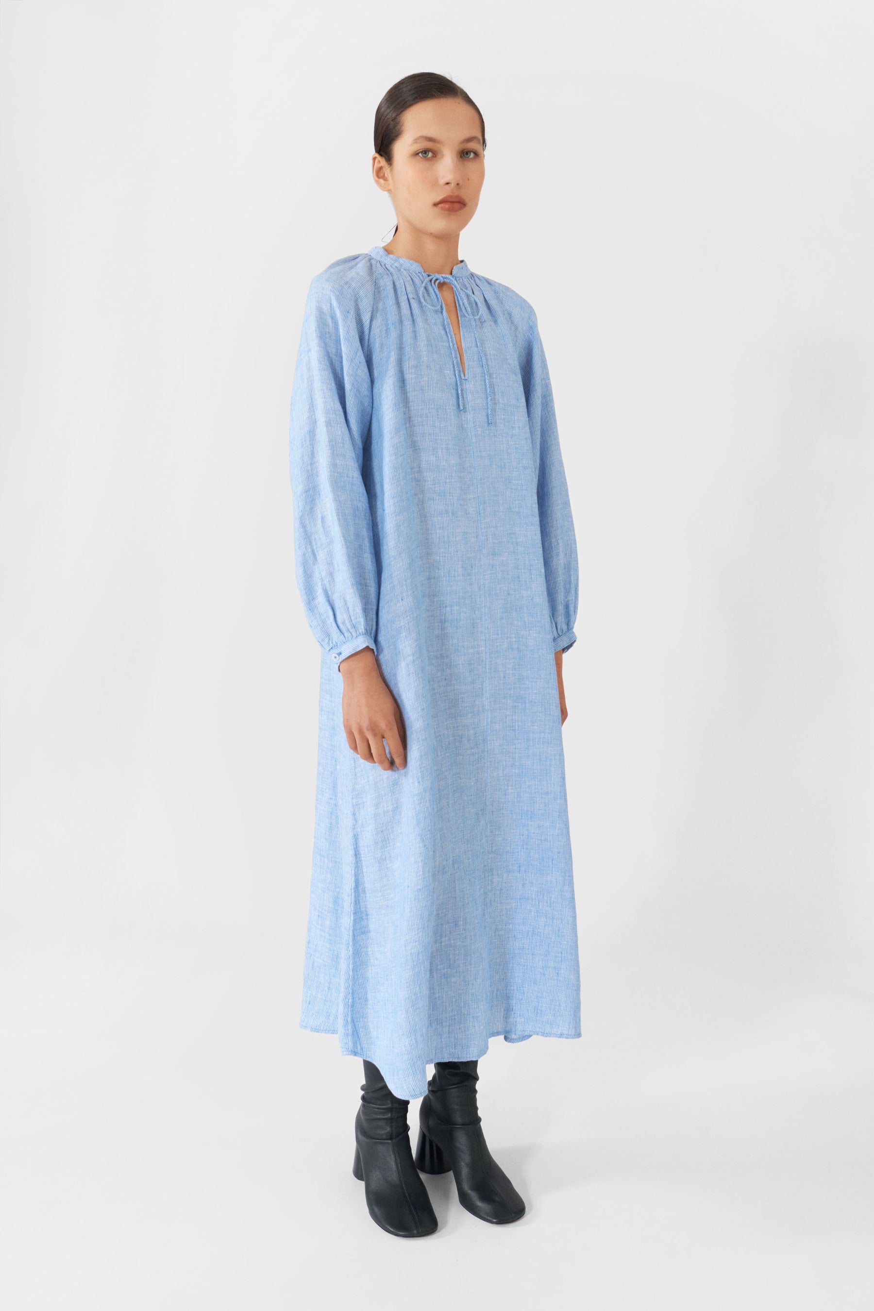 Anju Dress - Blue Stripe
