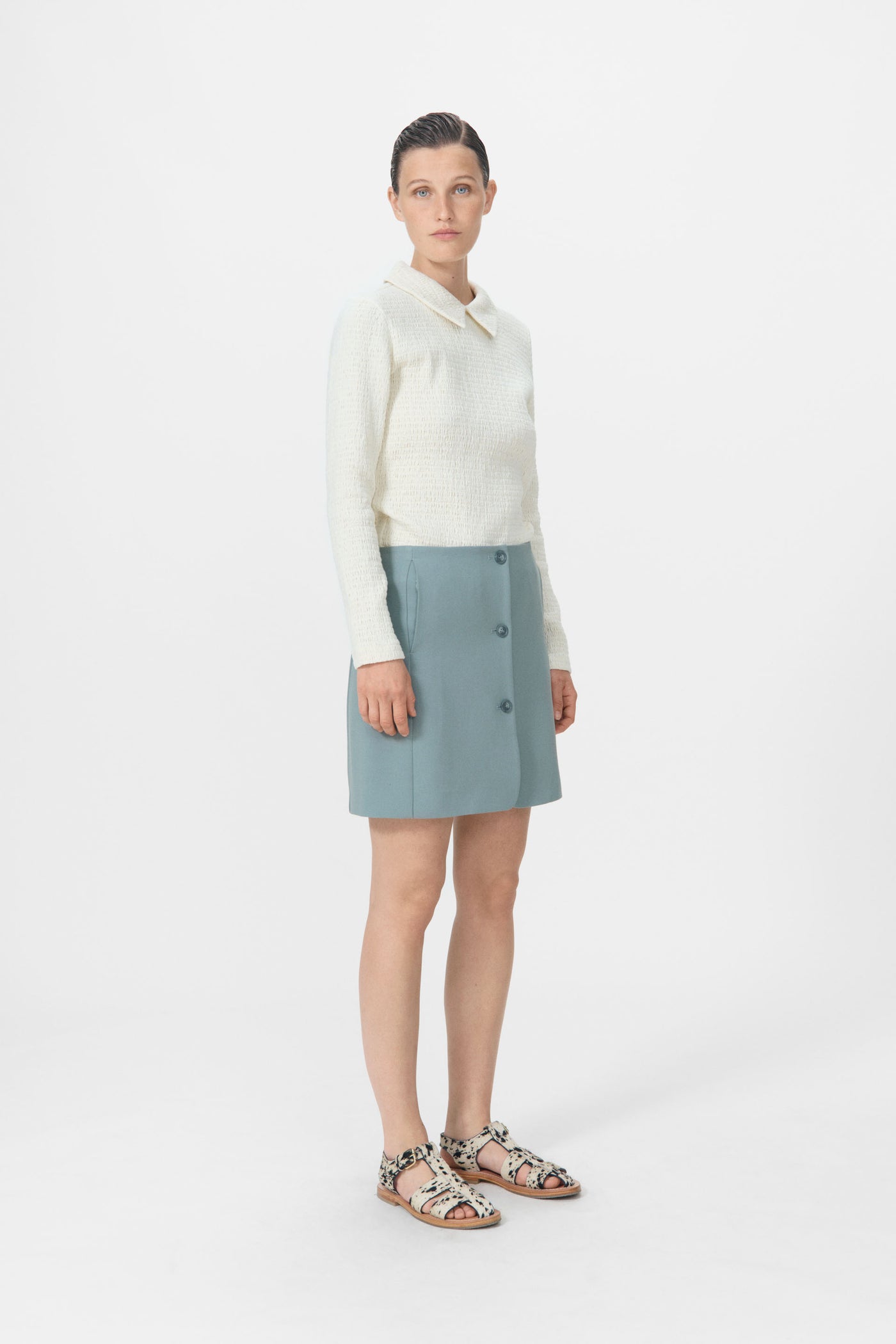 Genna Skirt - Sea Grey