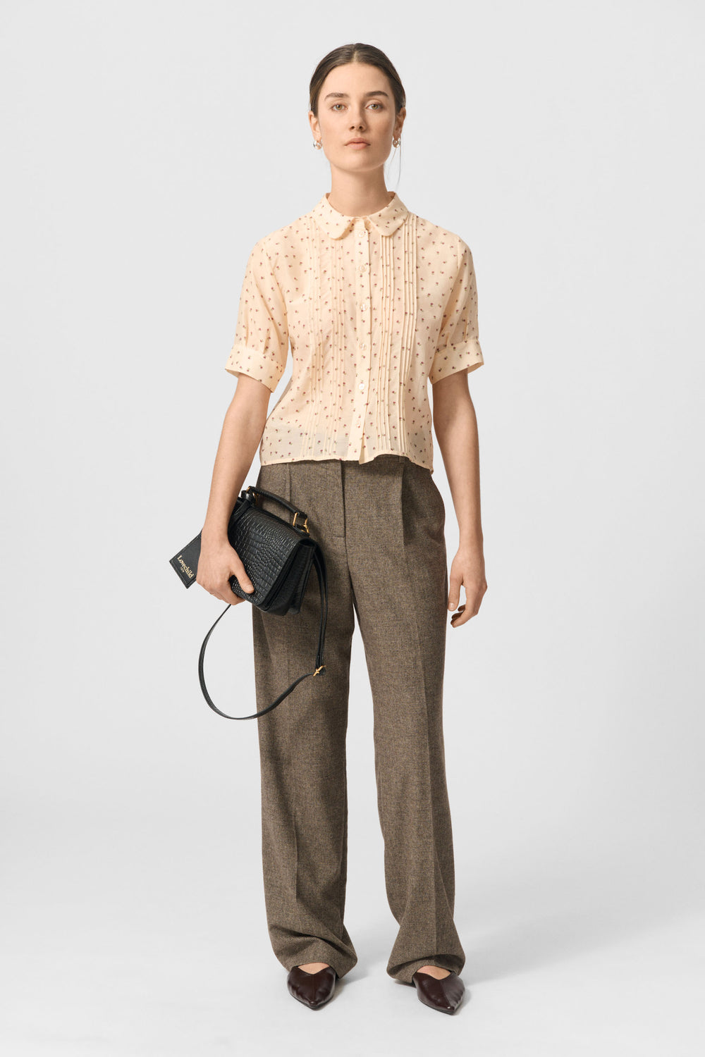 Lucas Pants - Beige Houndstooth