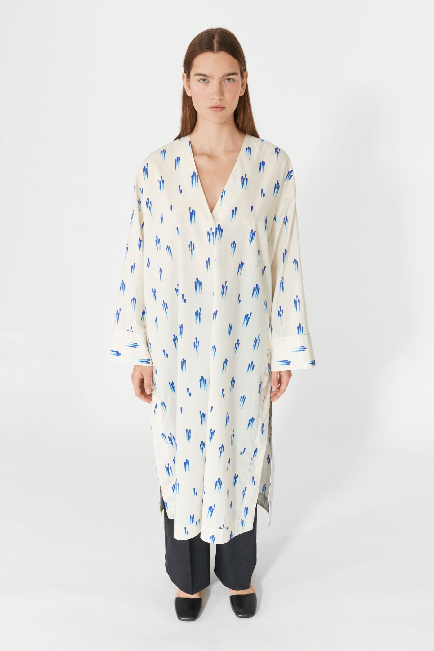 Noelle Dress - Blue Drops